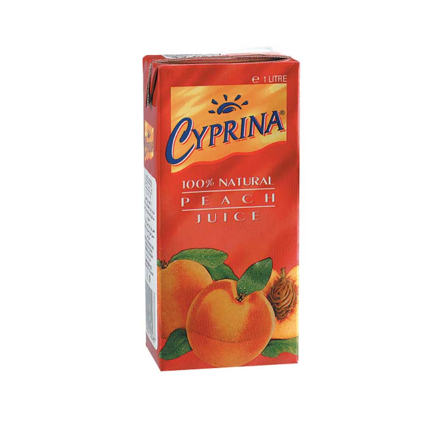 Cyprina Slim 100% Natural Peach Juice 1ltr | Ehavene