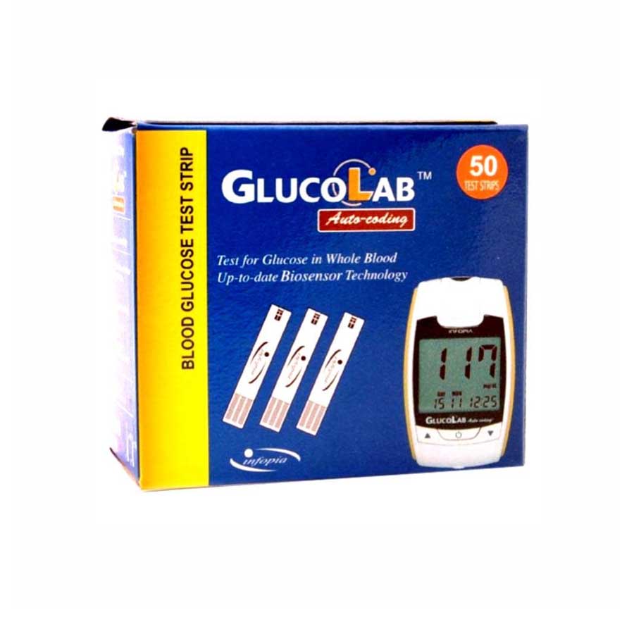 Glucolab Auto Coding Blood Glucose Test Strip 50s | Ehavene