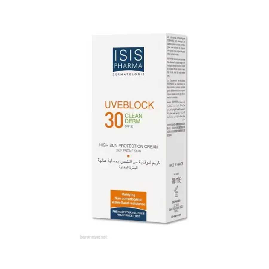 ISISPHARMA Uveblock Clean Derm SPF 30 Cream 40ml | Ehavene
