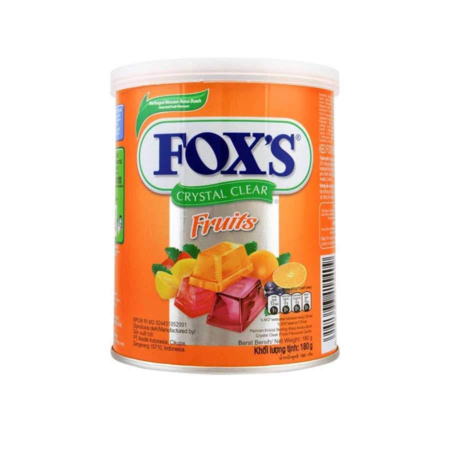Nestle Fox's Crystal Clear Fruits Flavored Candy Tin 180gm | Ehavene