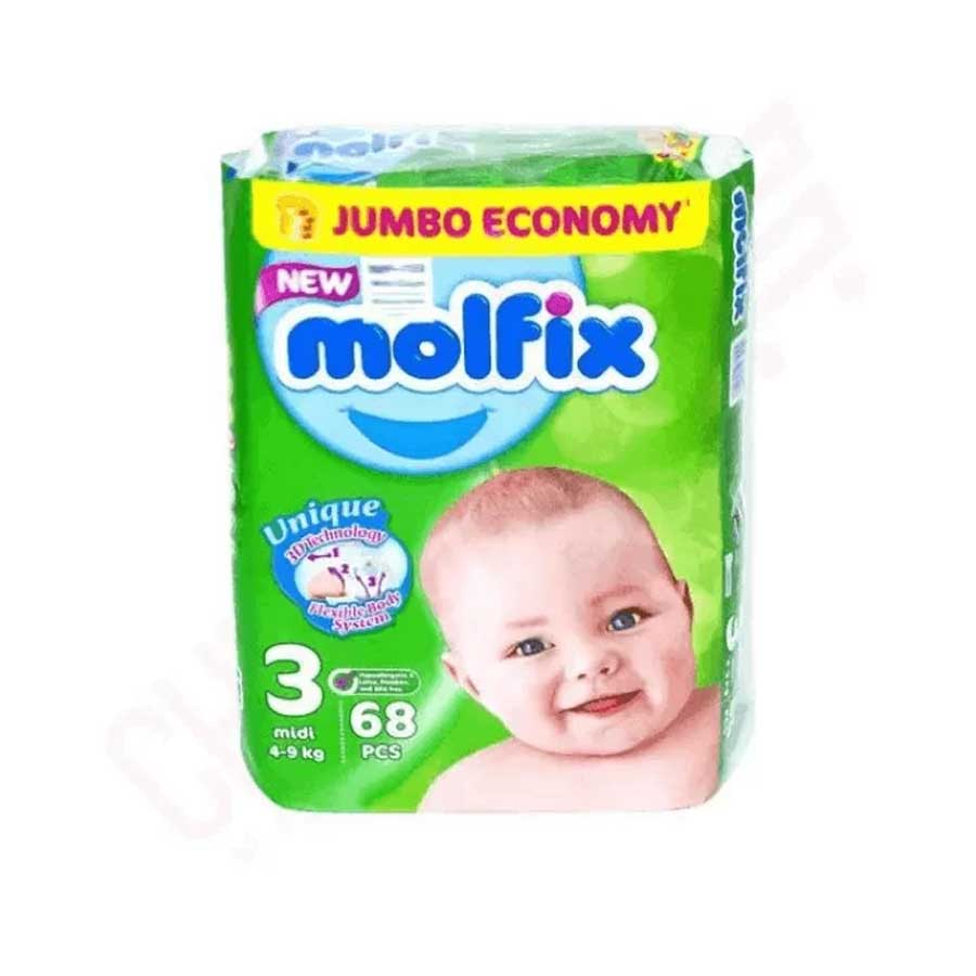 Molfix Baby Diaper Belt Midi 3 (4-9kg) 68pcs | Ehavene