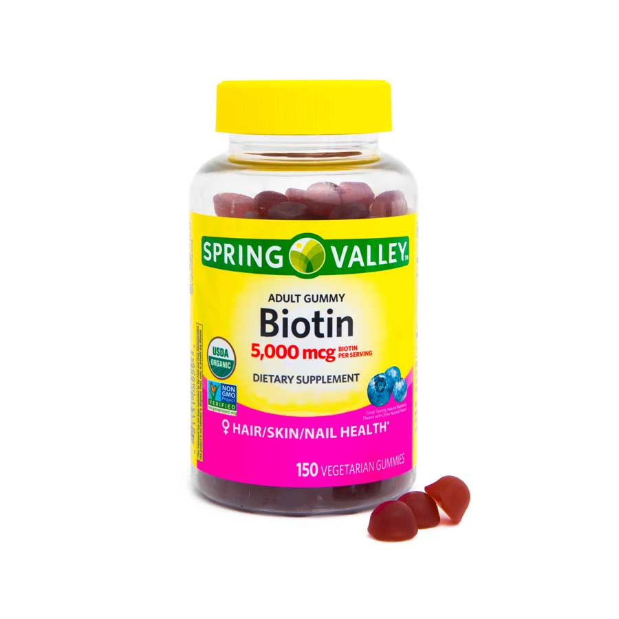 Spring Valley Biotin Vegetarian 5000mcg 150 Gummy | Ehavene