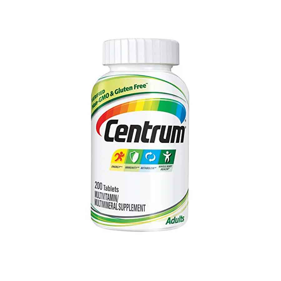 Centrum Adult Multivitamin/Multimineral Zinc and B Vitamins 200 Tablets ...
