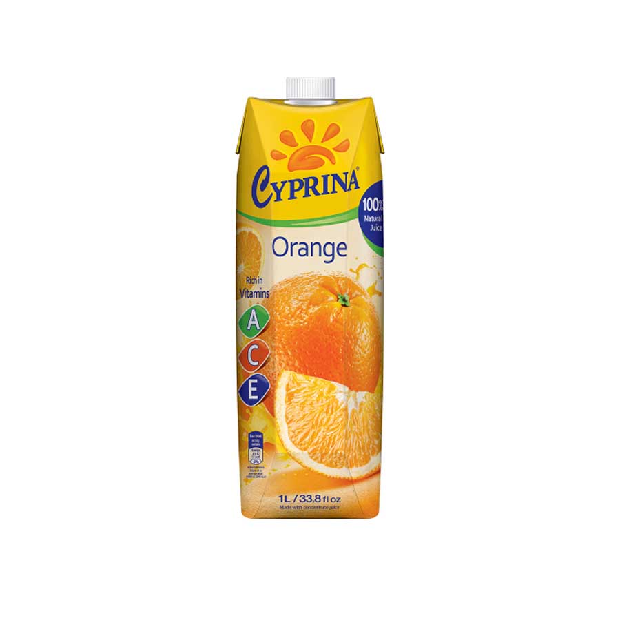 Cyprina Orange Juice With Vitamins A, C, E Juice 100% Natural 1ltr ...