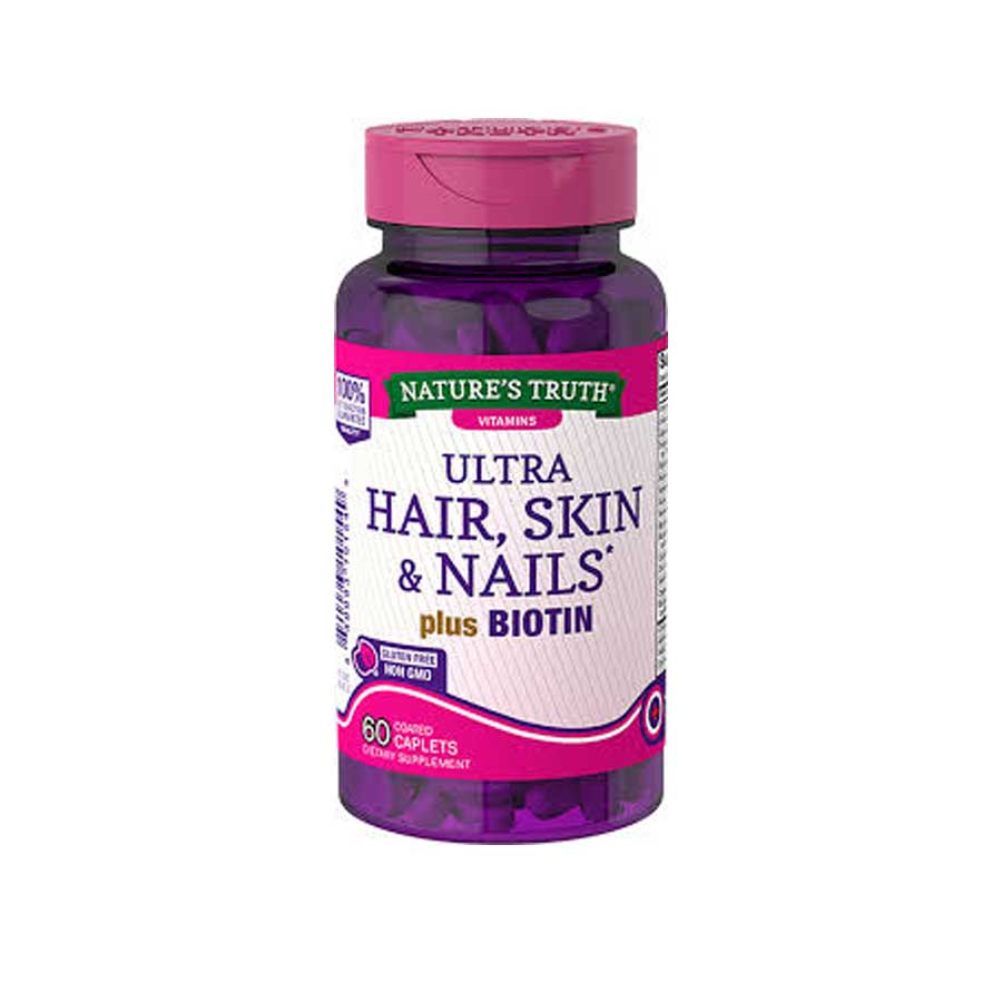 Nature's Truth Ultra Hair Skin and Nails plus Biotin 60 Caplets | Ehavene