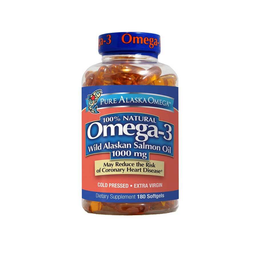 Pure Alaska Omega 3 Salmon Oil 1000mg 180 Softgel | Ehavene