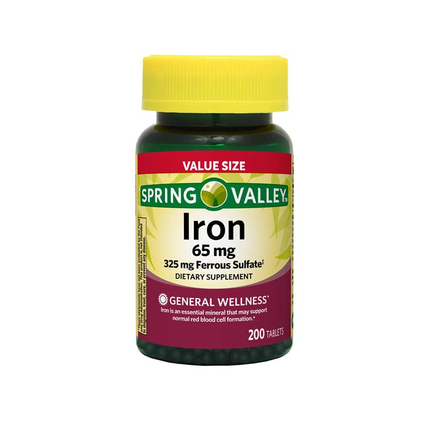 Spring Valley Iron 65mg 200 Tablets | Ehavene